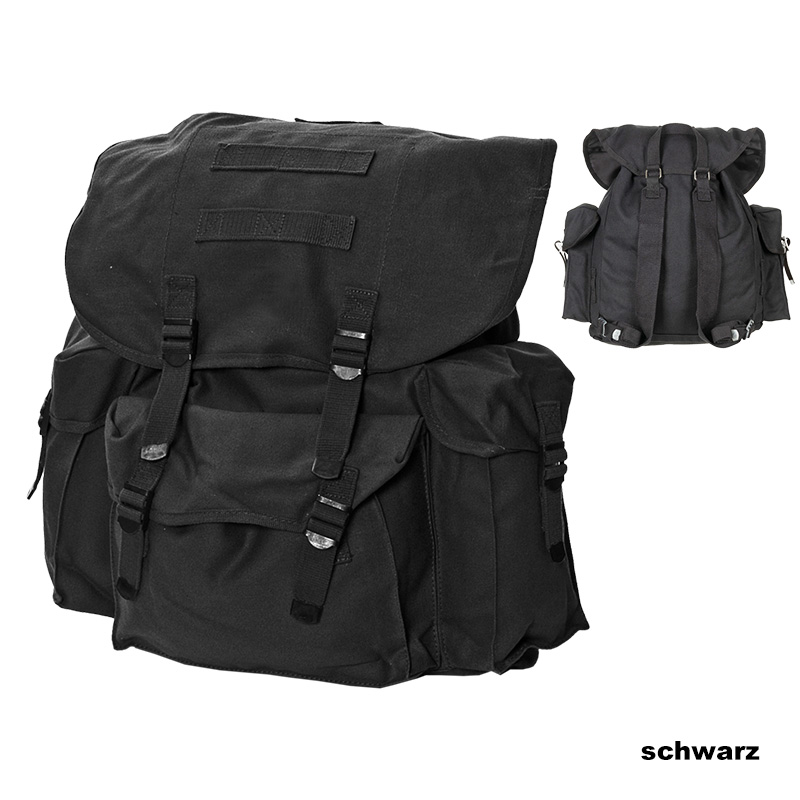 BW Rucksack mit Schulterriemen, Cotton A | 000 | schwarz | 55493-08-000