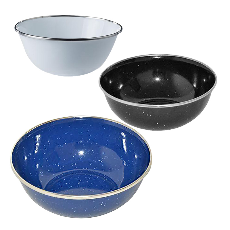 Western Emaille Suppenschüssel, V2A-Rand A | schwarz | 000 eine Größe ...