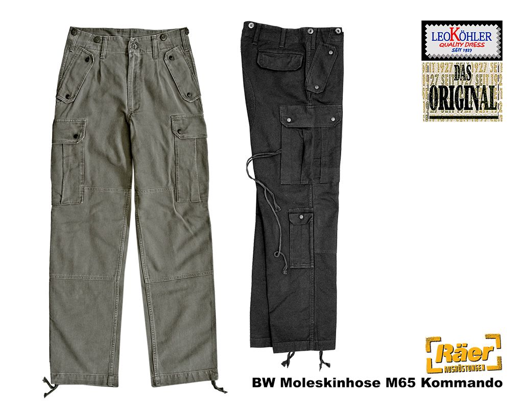 Kommando Feldhose M65, Moleskin, Leo Köhler... A | schwarz | 10 - 80/ ...
