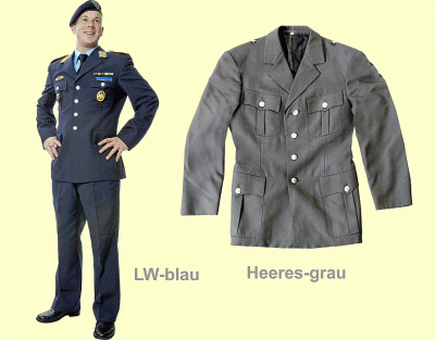 BW Uniformjacke Heer B | blau, Luftwaffe | Br. 104 - 52 | 16391-33-104