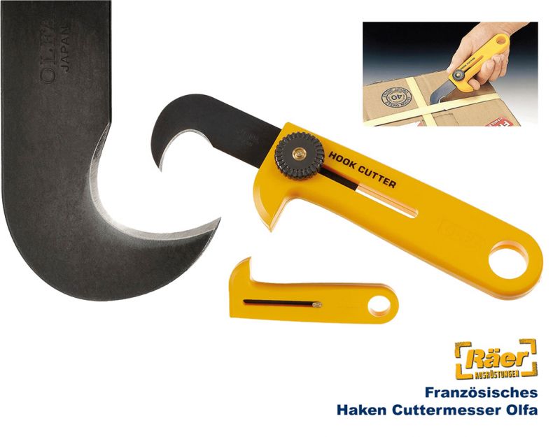 Französisches Haken Cuttermesser Olfa, gelb A | gelb | Cuttermesser ...