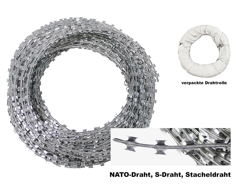 Natodraht verzinkt (Stacheldraht; S-Draht), 50m A | 679750-95-050