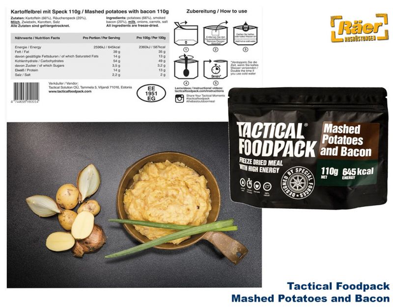 Tactical Foodpack Mashed Potatoes and Bacon A | 675580-00-210