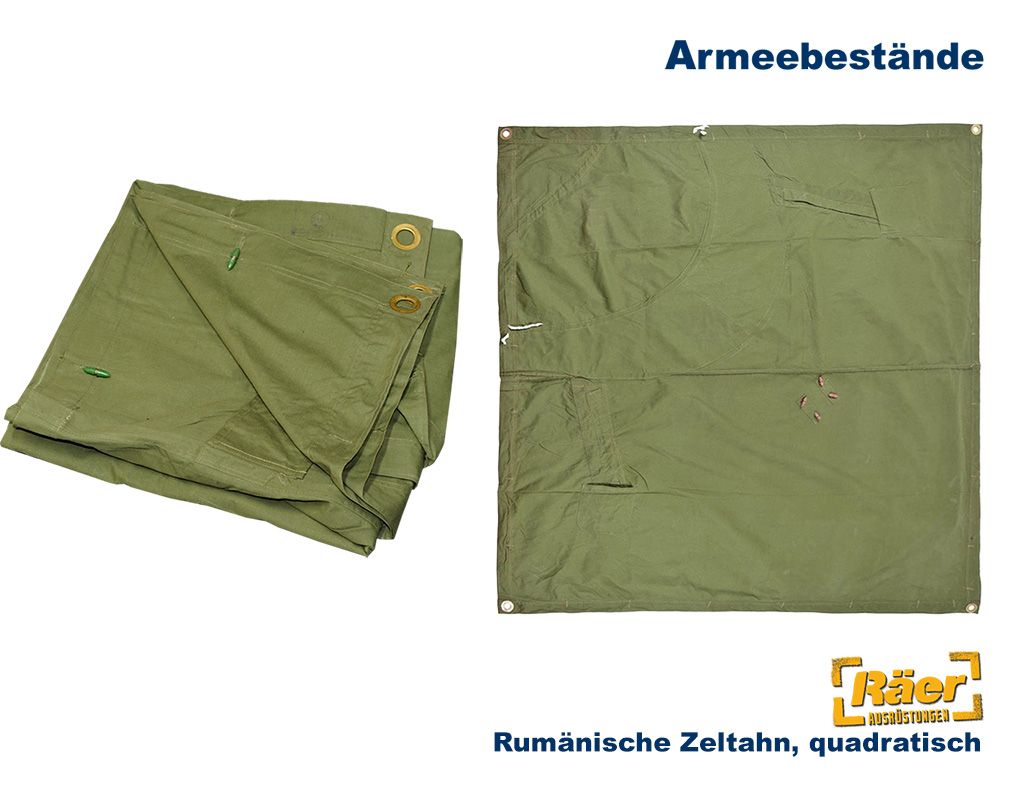 Rumänische Zeltbahn, Rechteckplane, oliv B | oliv | - Zeltbahn | 460594 ...