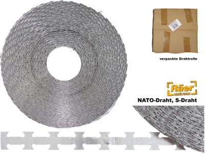 Natodraht verzinkt (Stacheldraht; S-Draht), 50m A | 679750-95-050
