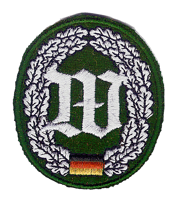 BW Barettabzeichen, Textil, Maschinen gestickt A | 13 | grau | 35569-13-13