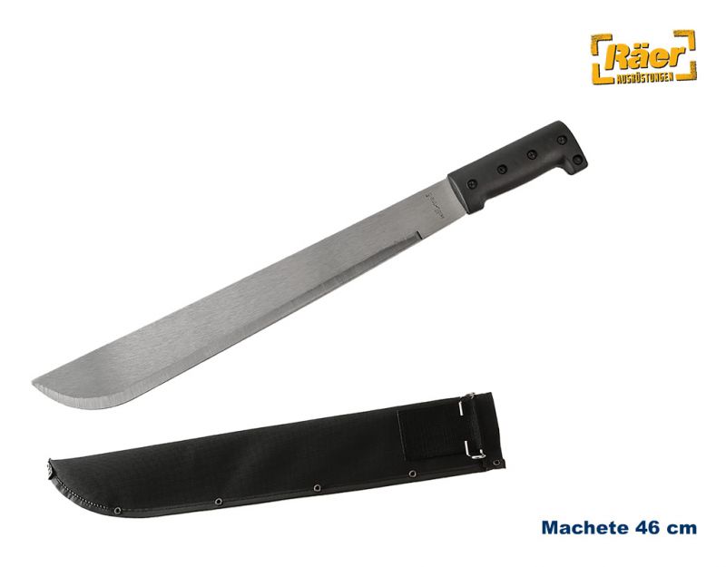 Machete 46 cm mit Segeltuchscheide A | silber | - Machete, Carbonstahl ...